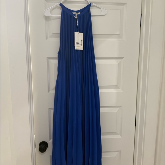 COS | Pants & Jumpsuits | Cos Blue Pleated Dress With Flowing ...